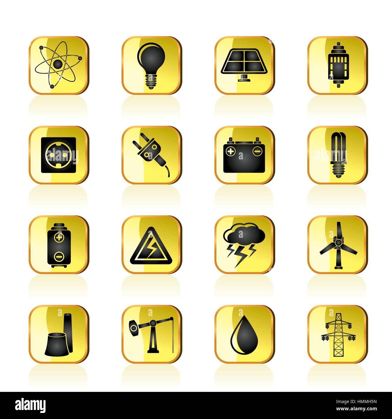Power and electricity industry icons Stock Vector Image & Art - Alamy