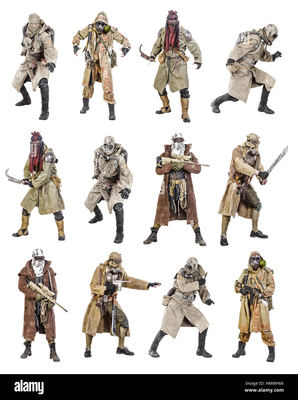 Set of post apocalypse survivors Stock Photo - Alamy