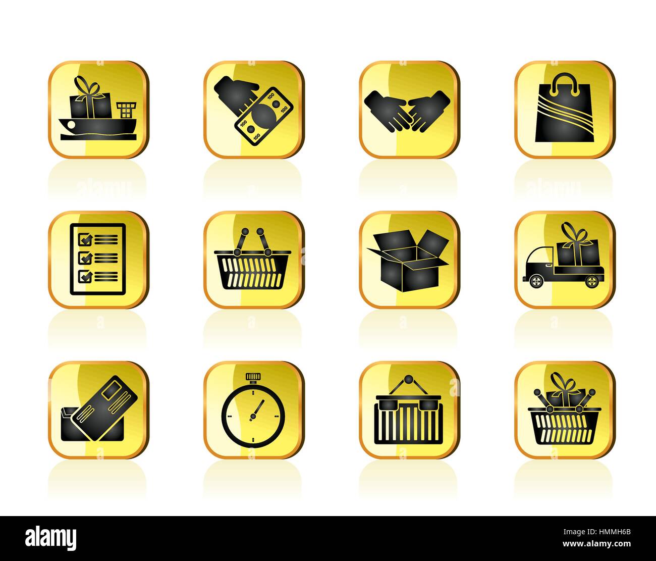 Shipping and logistic icons Stock Vector Image & Art - Alamy