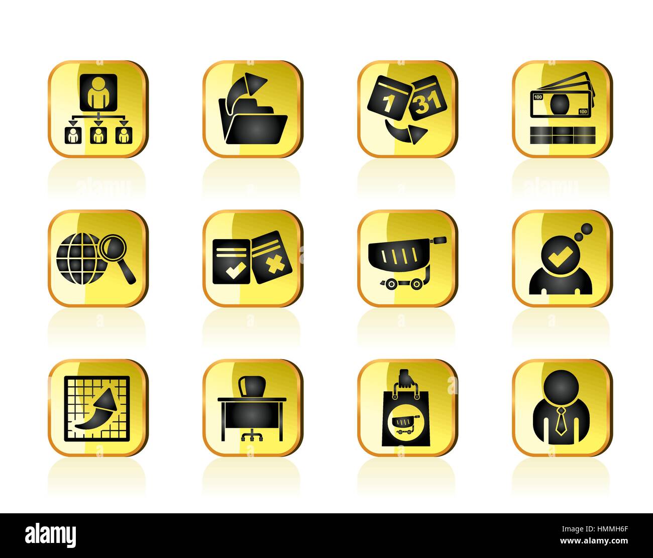 Time management file icon Cut Out Stock Images & Pictures - Alamy