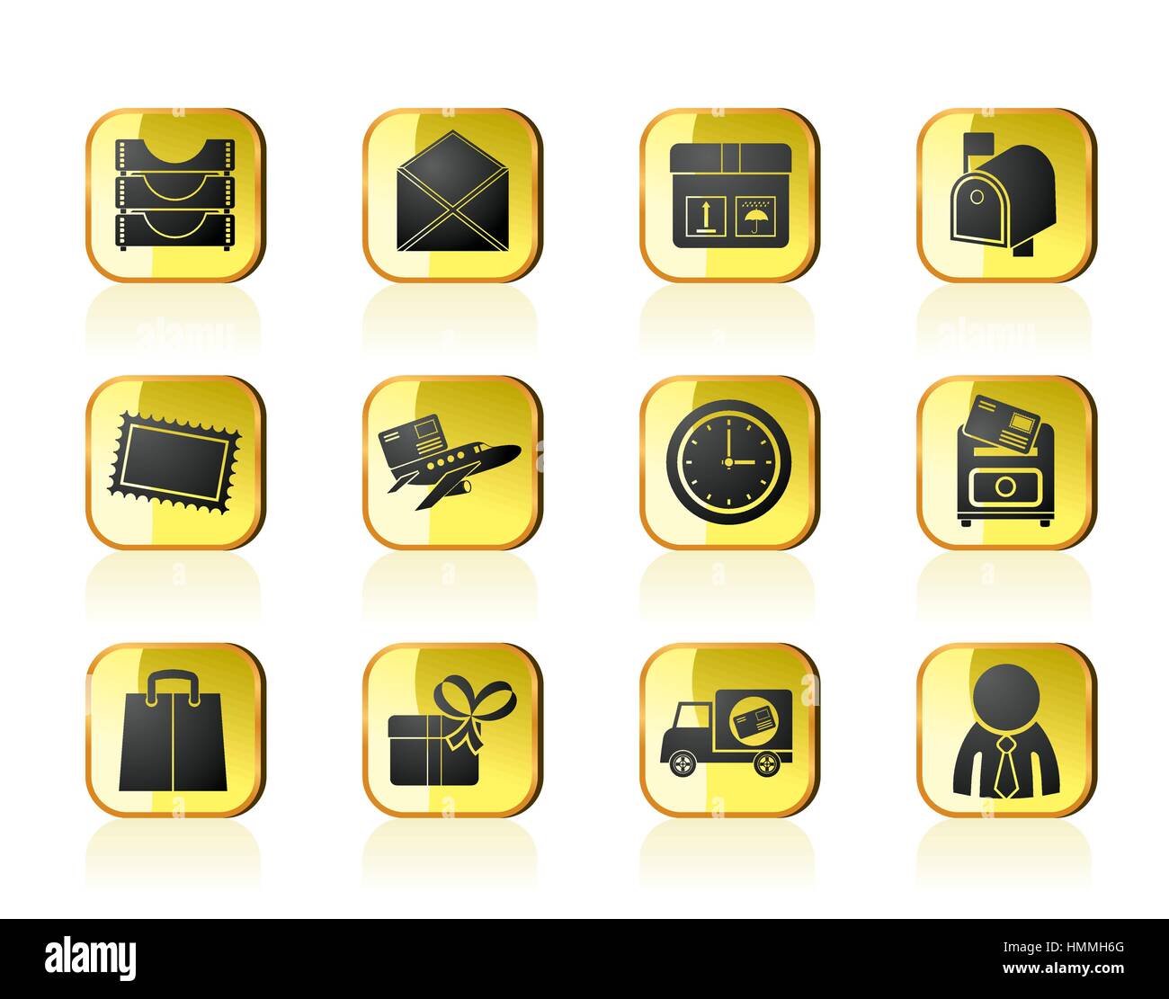 Post, correspondence and Office Icons Stock Vector Image & Art - Alamy