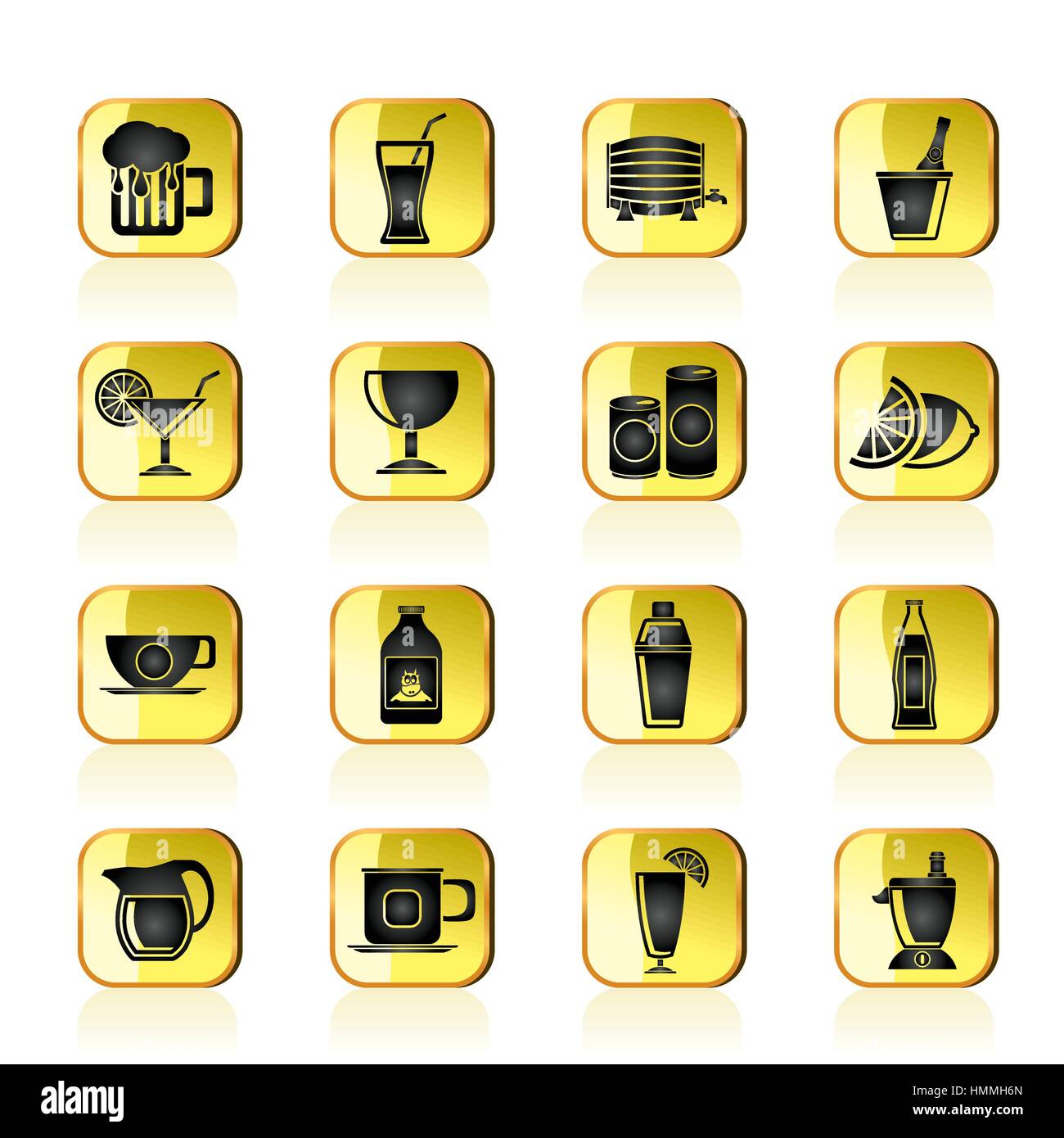 beverages and drink icons Stock Vector Image & Art - Alamy