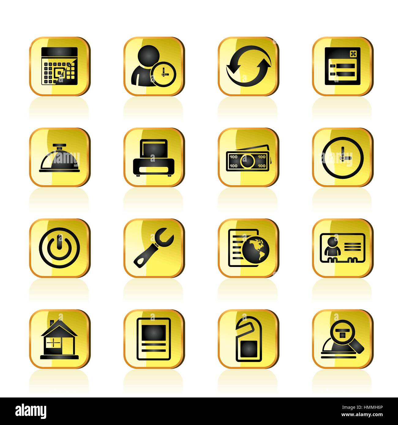reservation and hotel icons Stock Vector Image & Art - Alamy