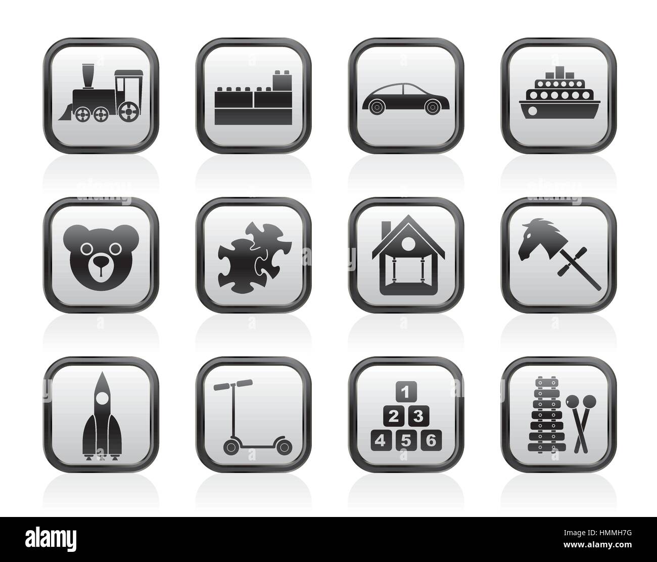 Different Kinds of Toys Icons Stock Vector Image & Art - Alamy