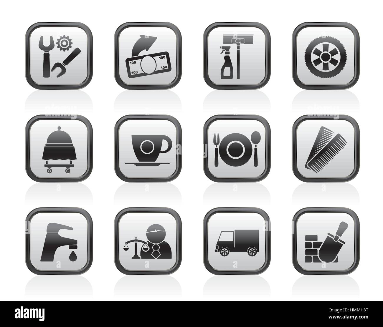 Services and business icons Stock Vector Image & Art - Alamy