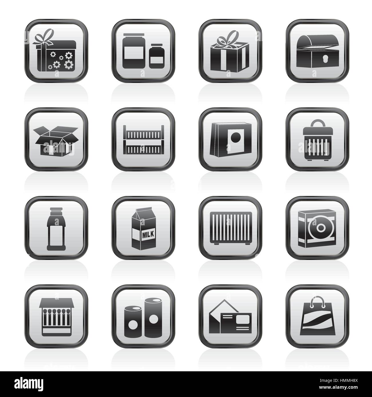 Gift boxes and packages Stock Vector Images - Alamy