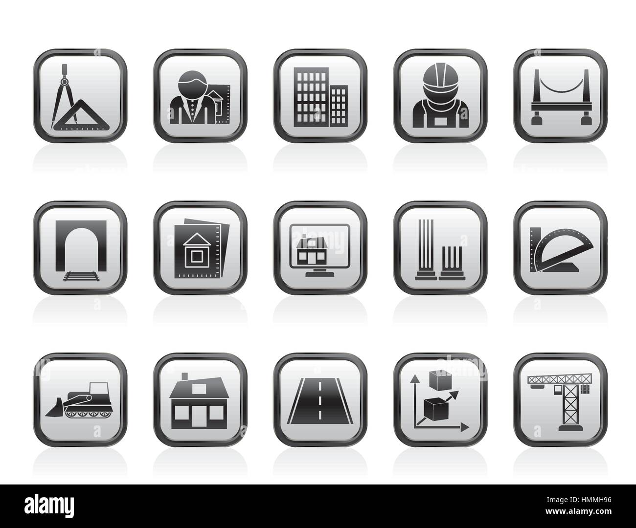 architecture and construction icons Stock Vector Image & Art - Alamy