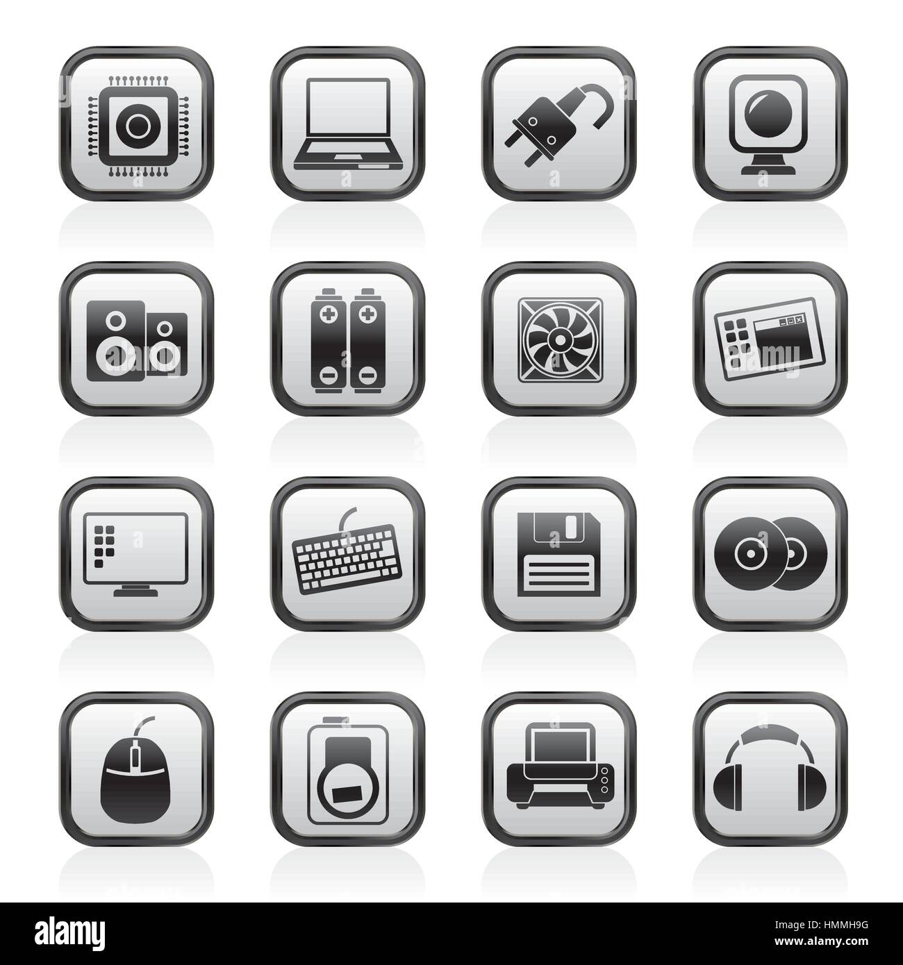 Computer Items and Accessories icons Stock Vector Image & Art - Alamy