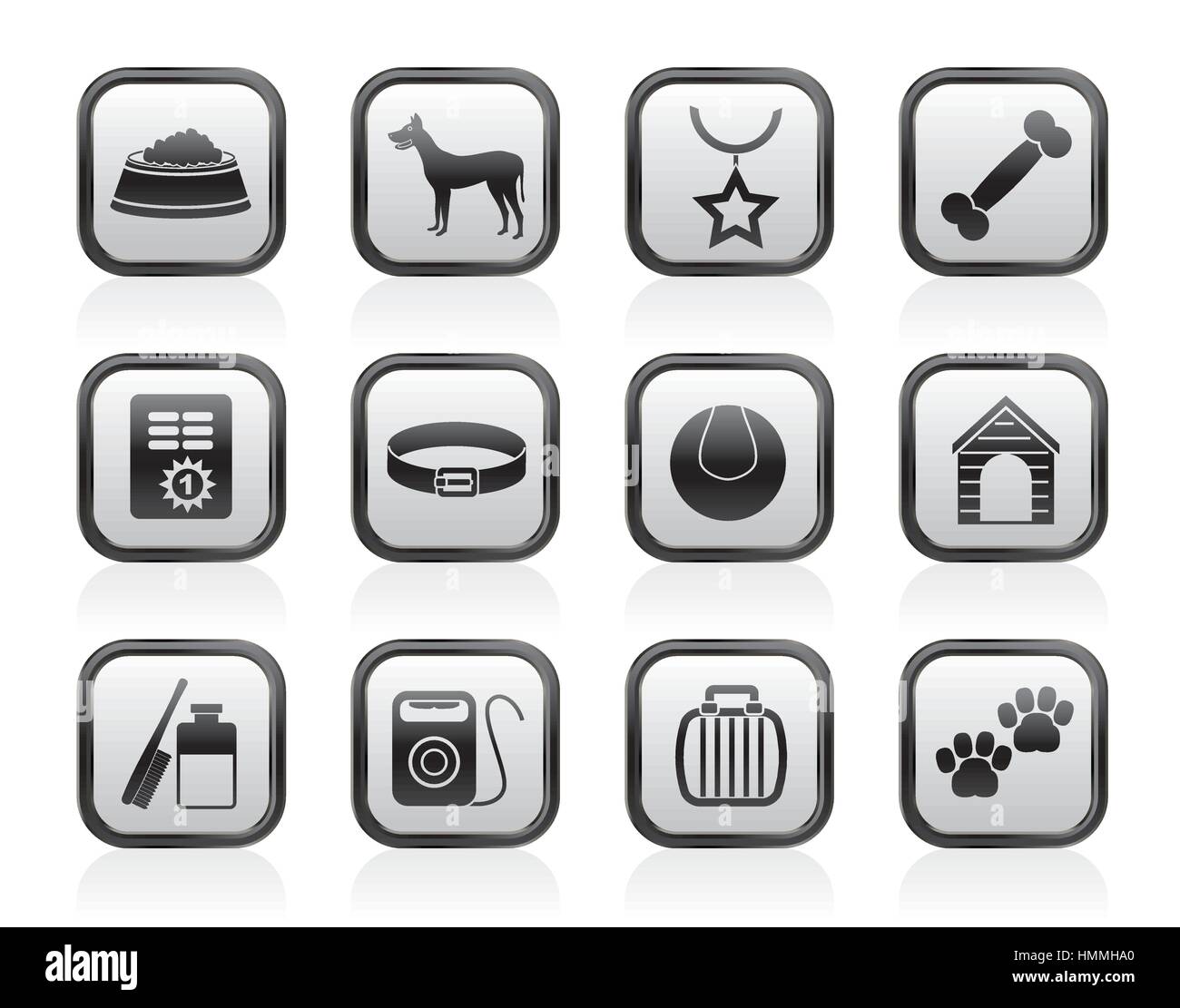 dog accessory and symbols icons Stock Vector Image & Art - Alamy