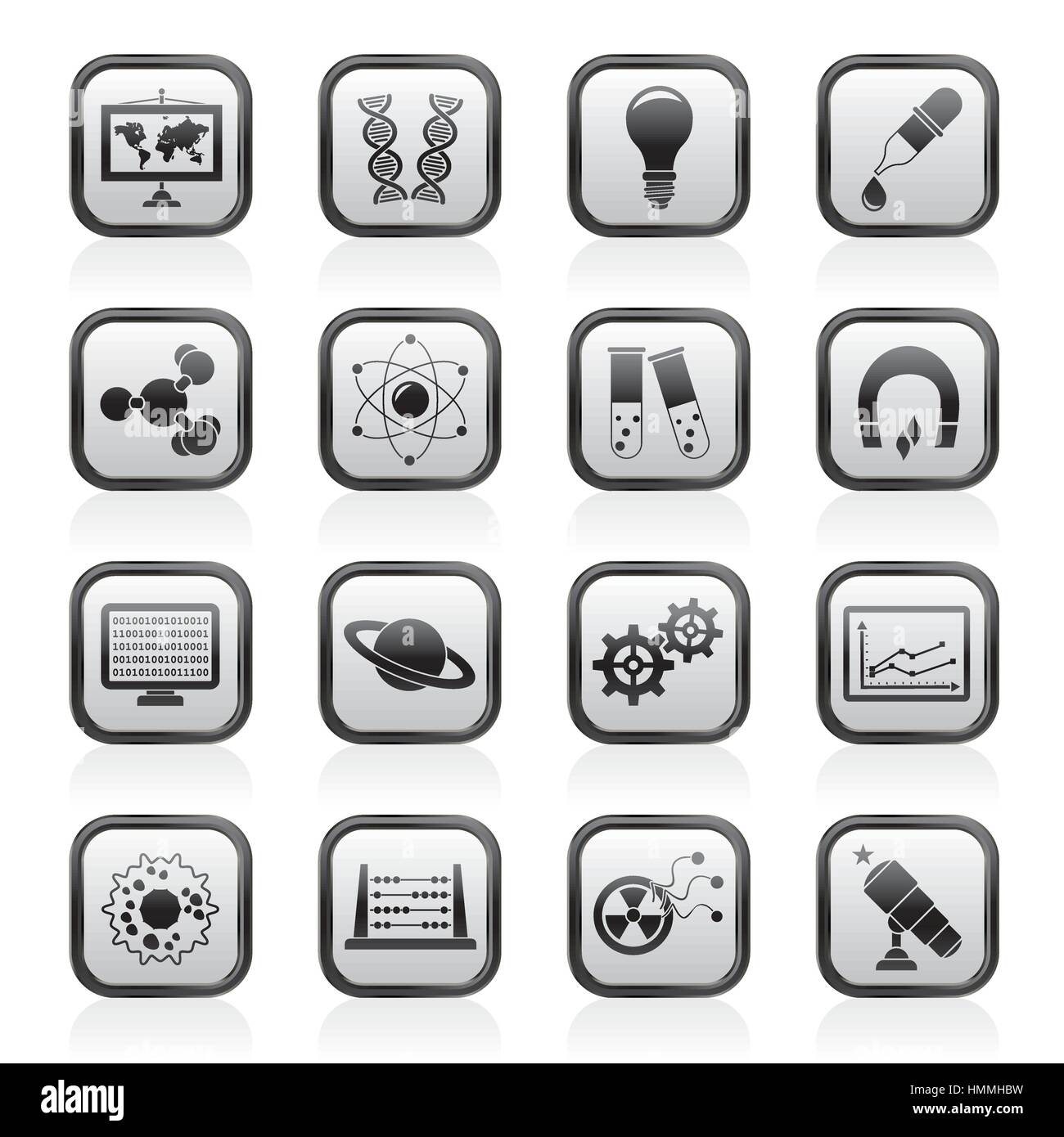 science, research and education Icons Stock Vector Image & Art - Alamy