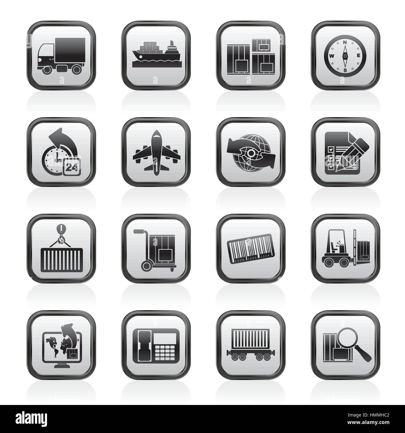 shipping and logistics icons Stock Vector Image & Art - Alamy