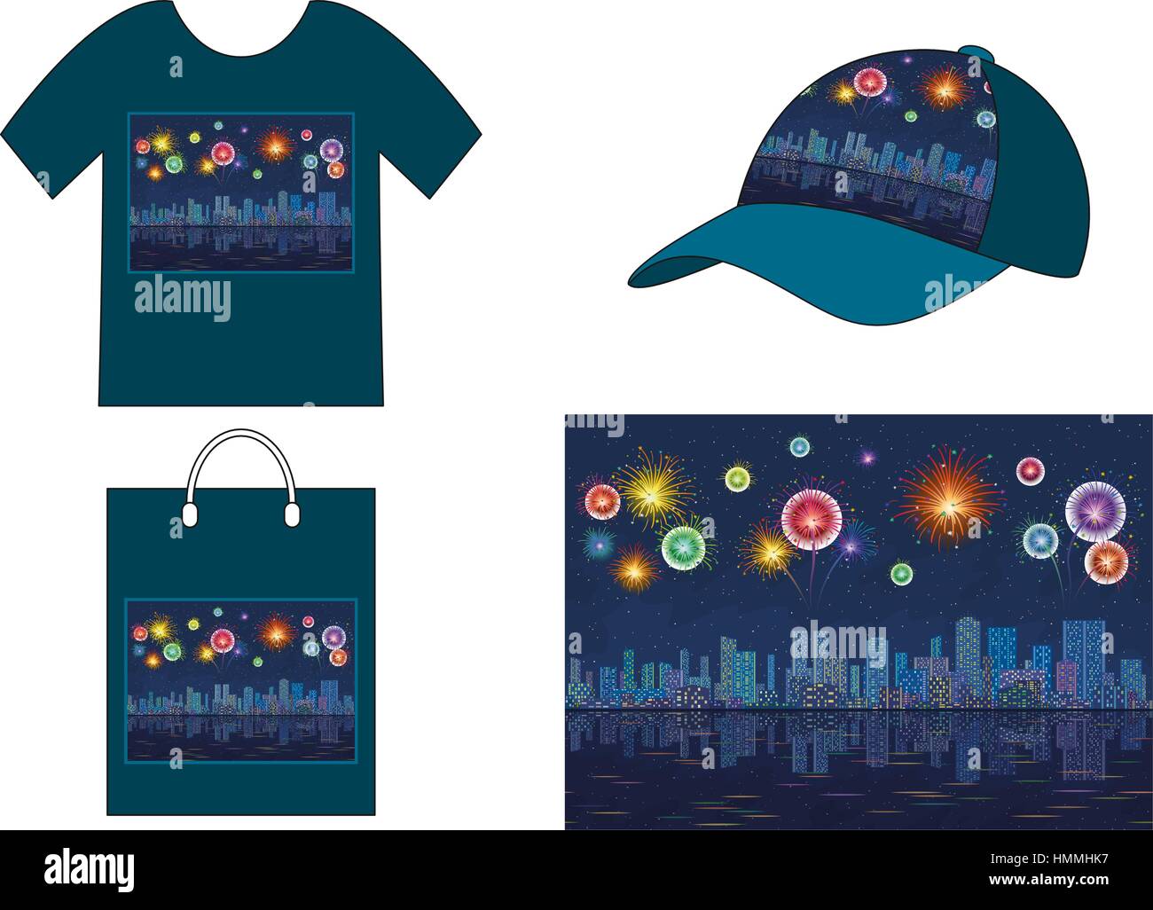 Night view on christmas Stock Vector Images - Alamy