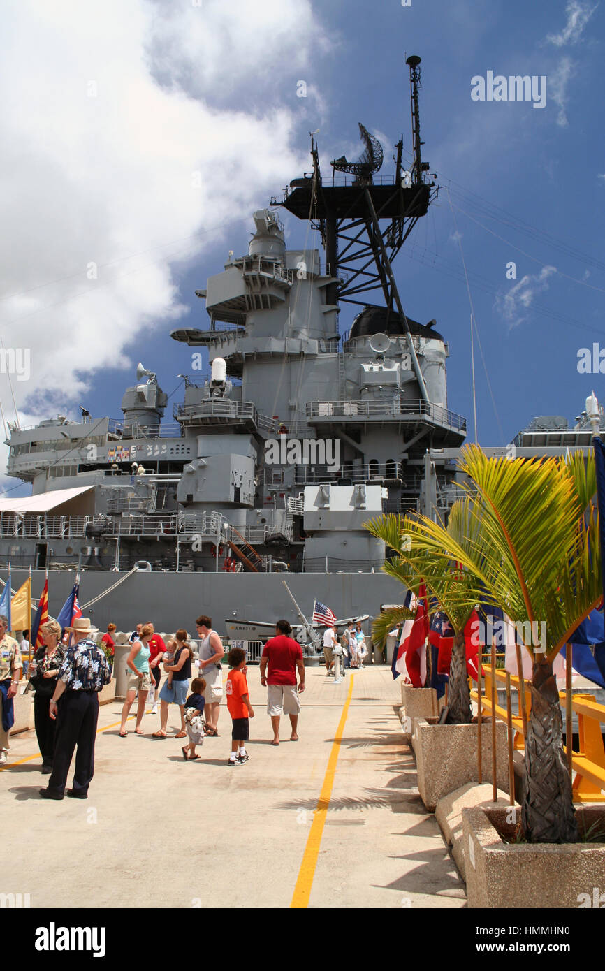 USS Missouri, Pearl Harbor, Honolulu, Hawaii Stock Photo - Alamy