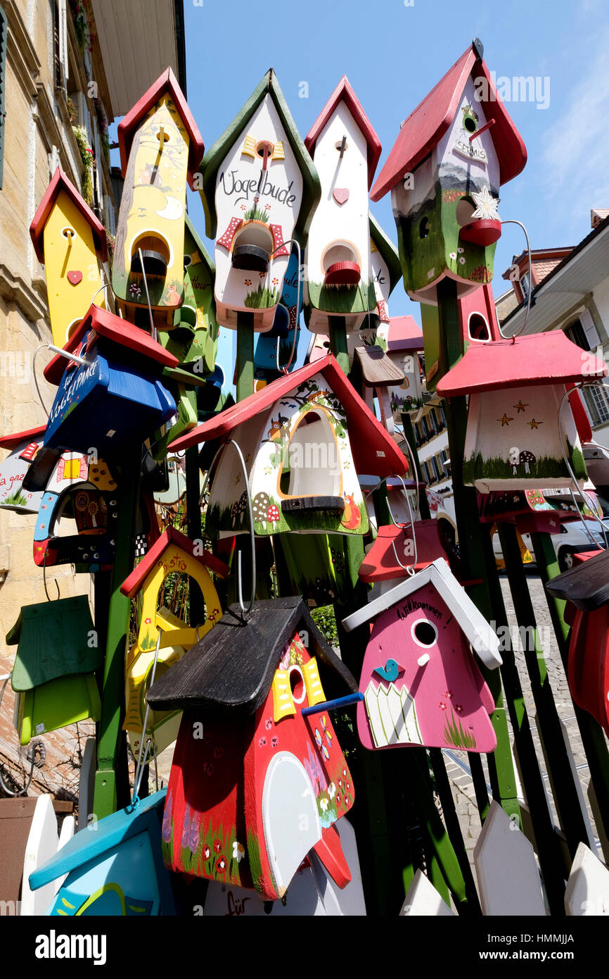 Switzerland, Canton Fribourg, Murten, Morat, Old city Stock Photo - Alamy