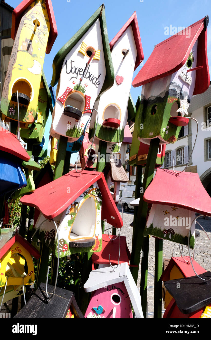 Switzerland, Canton Fribourg, Murten, Morat, Old city Stock Photo - Alamy