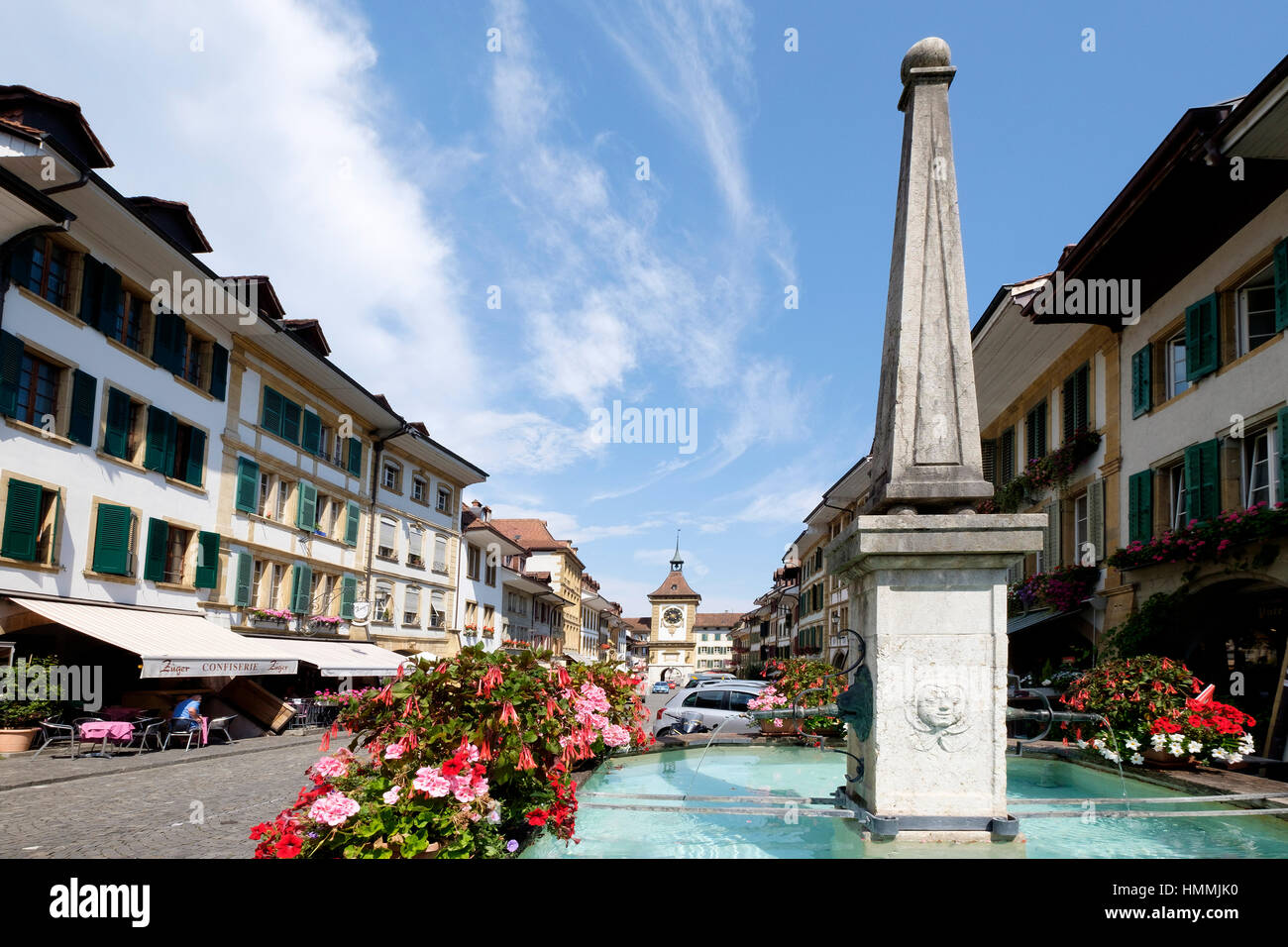 Switzerland, Canton Fribourg, Murten, Morat, Old city Stock Photo - Alamy