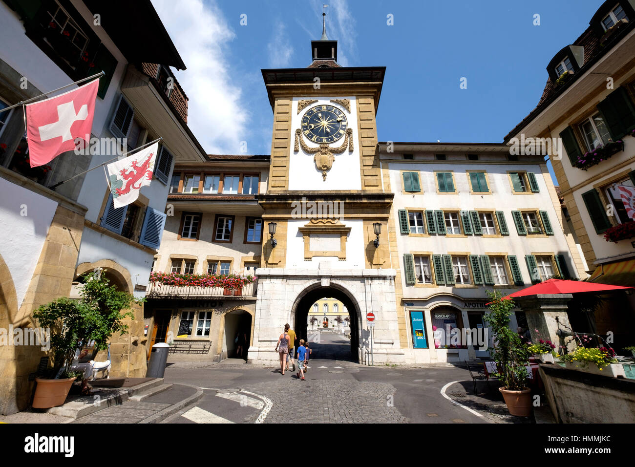 Switzerland, Canton Fribourg, Murten, Morat, Old city Stock Photo - Alamy