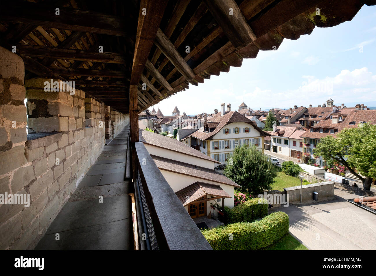 Switzerland, Canton Fribourg, Murten, Morat, Old city Stock Photo - Alamy