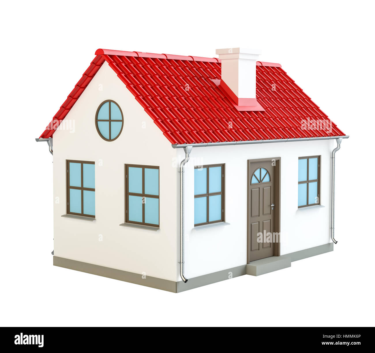 Small house with red roof Stock Photo - Alamy