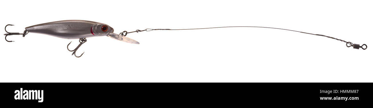 Fishing bait wobbler isolated on white background Stock Photo - Alamy