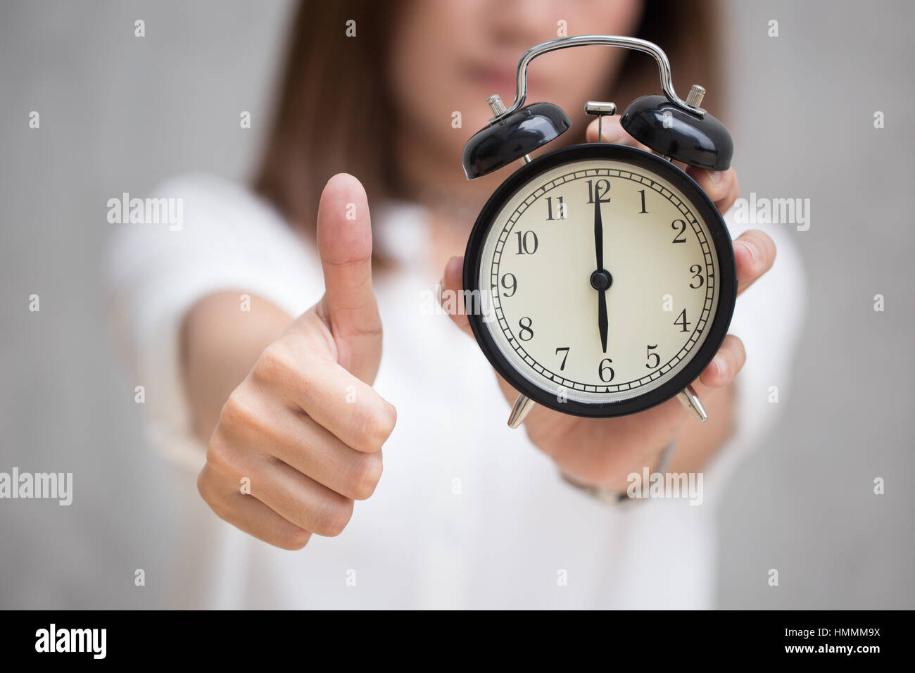 Good job, Best to do in time or great times concept, women show thumb ...
