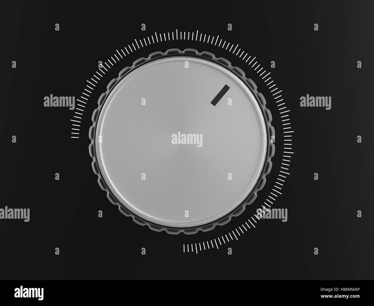 Metal sound volume control knob. 3d Illustration Stock Photo - Alamy