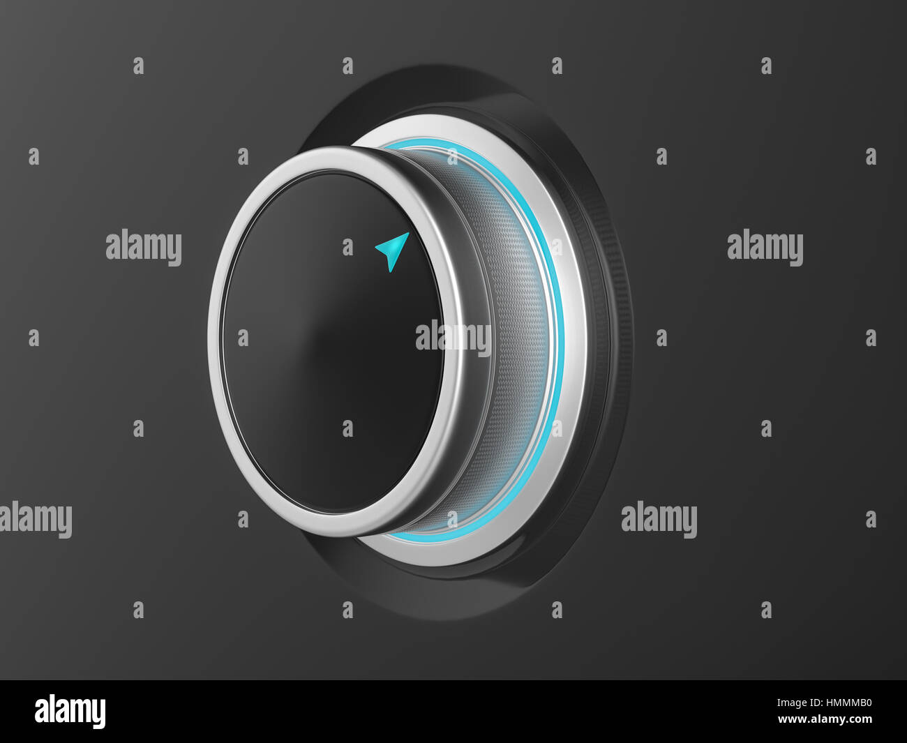 Metal sound volume control knob. 3d Illustration Stock Photo - Alamy