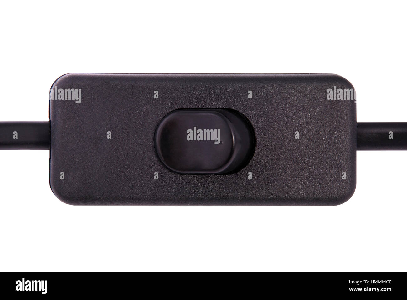 Toggle switch and electrical cable. Isolated on white background ...