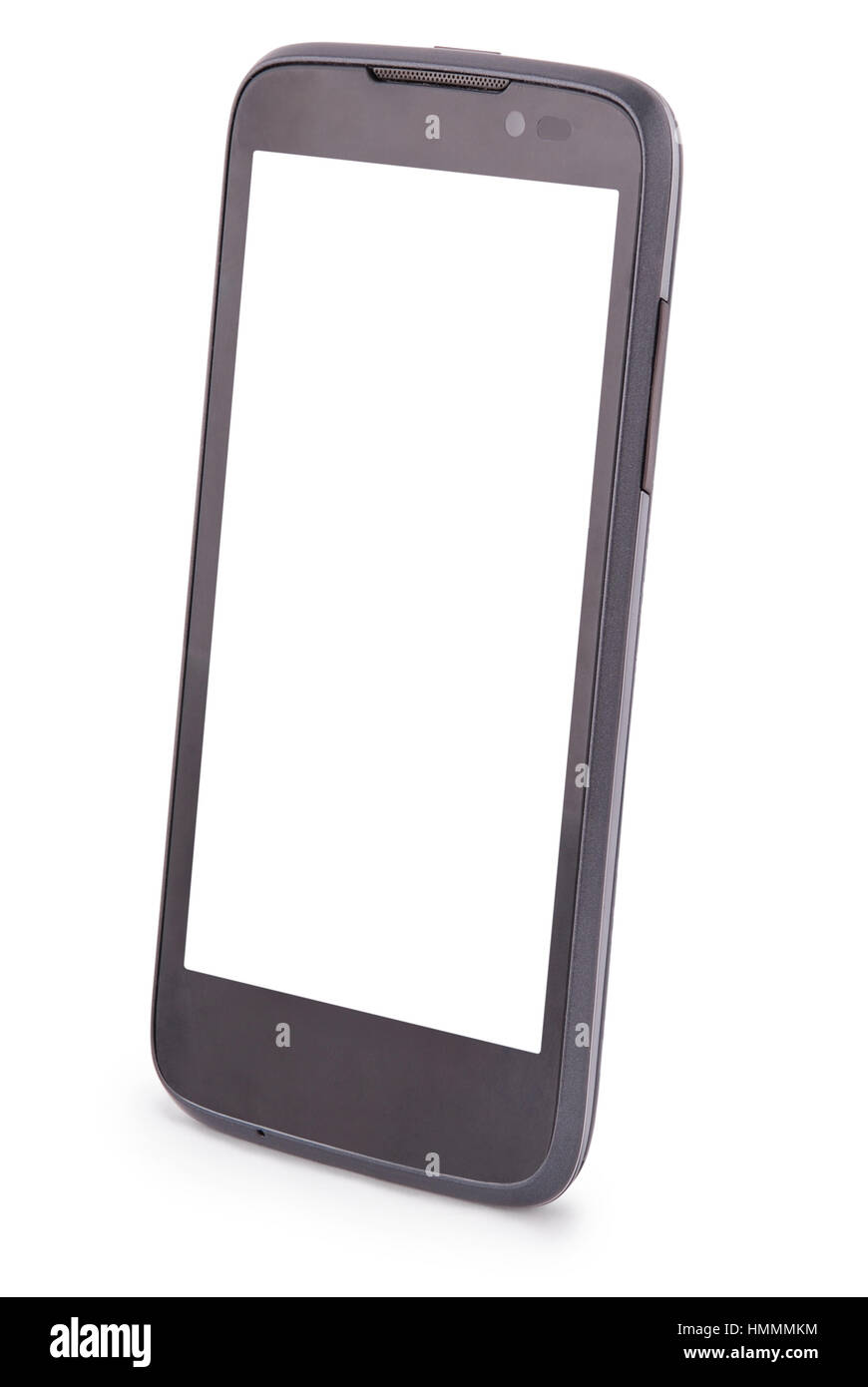 Smart Phone isolated on white. Two clipping path inside separately for ...