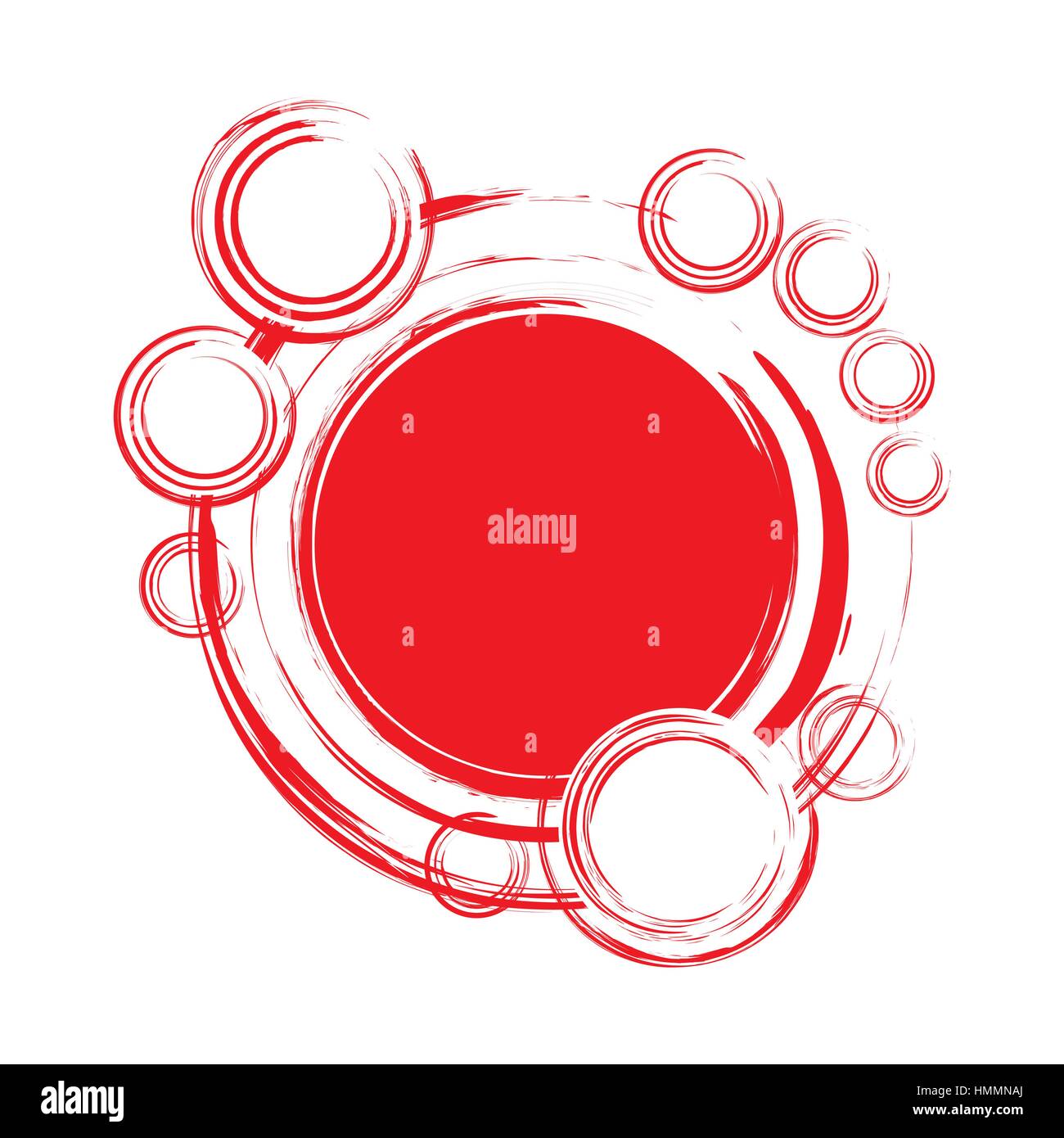Abstract background with red circles. Vector illustration in EPS8 ...