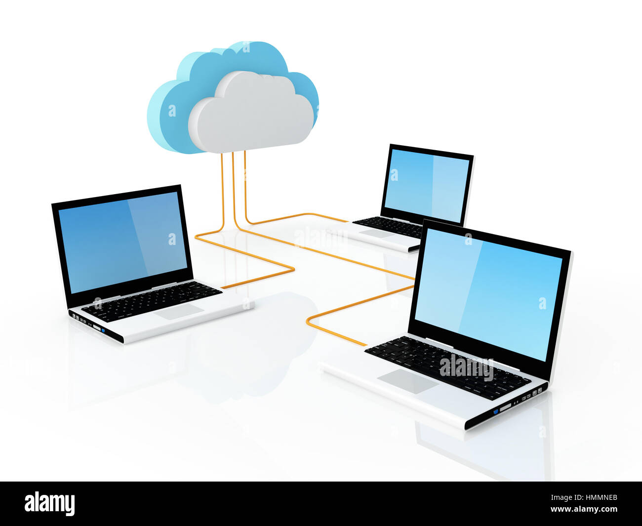 Laptop connected to cloud server Note: All Devices design and all ...