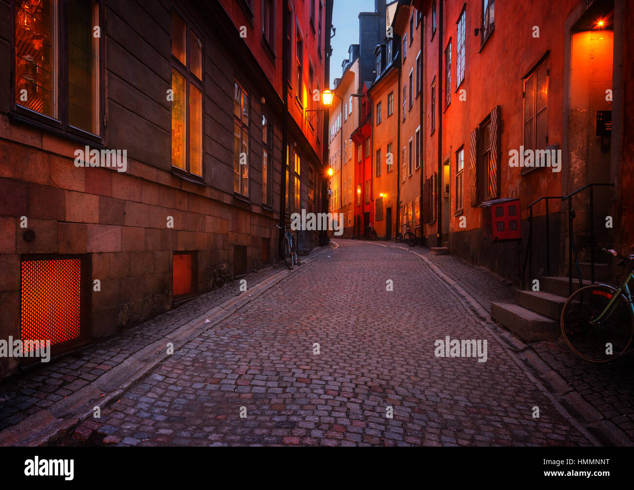 Gamla Stan at night, Stockholm Stock Photo - Alamy