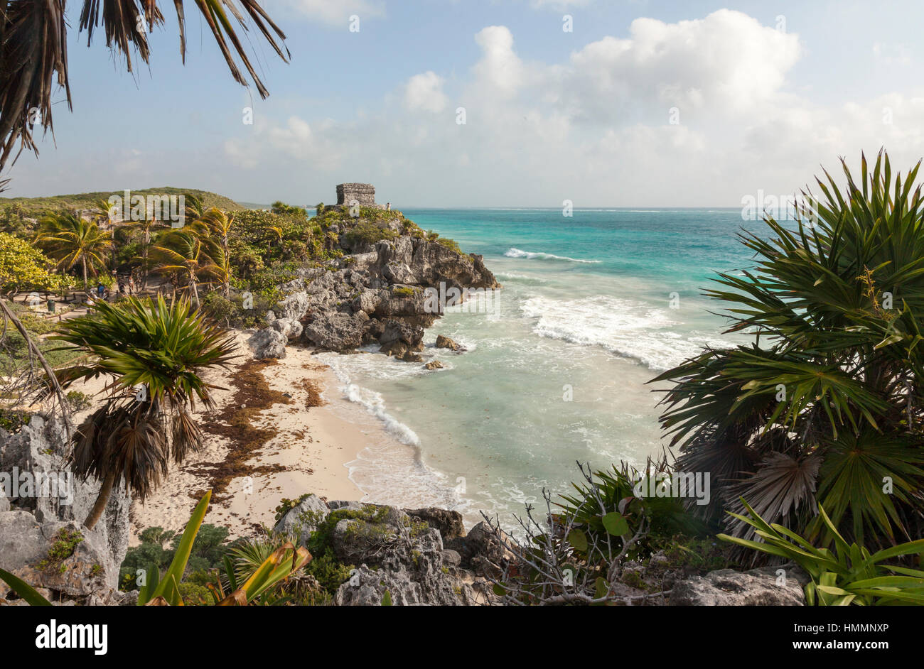 Tulum Mexico Mayan ruins beach and Caribbean Sea, Tulum National Park ...