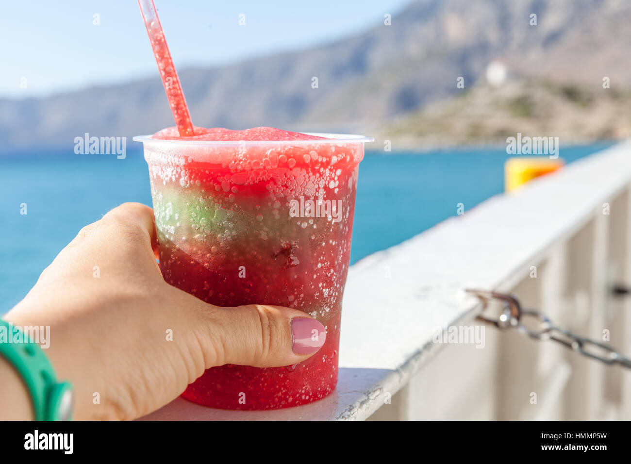 Frozen fruit drink Stock Photo - Alamy