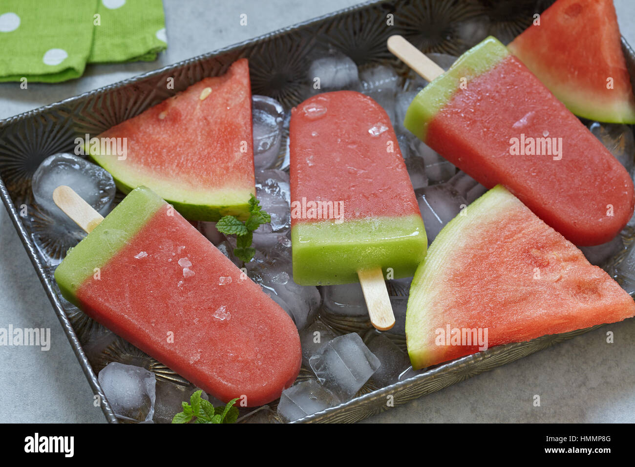 Watermelon popsicle ice cream hi-res stock photography and images - Alamy