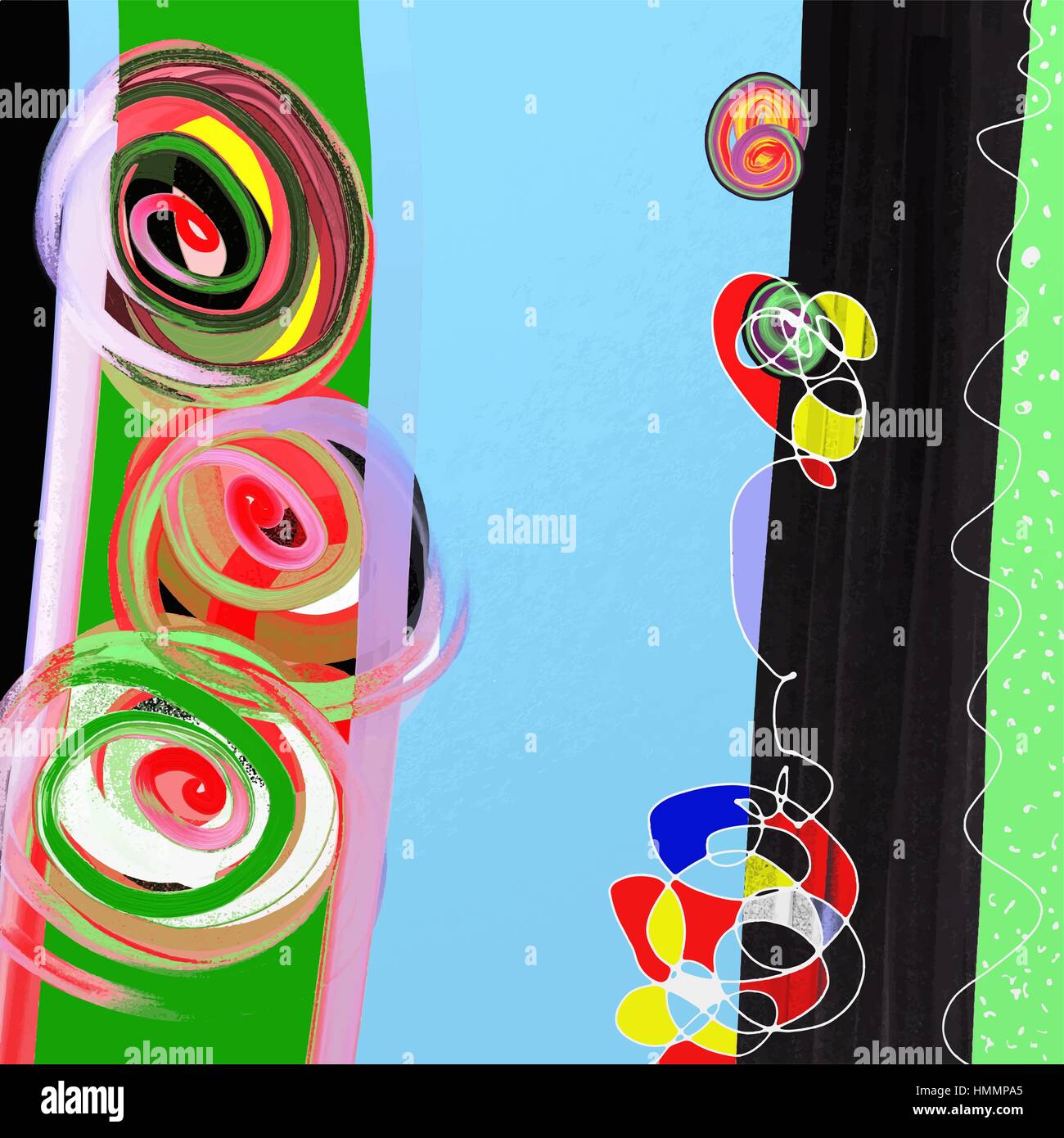 abstract painting background, digital art vector illustration Stock ...