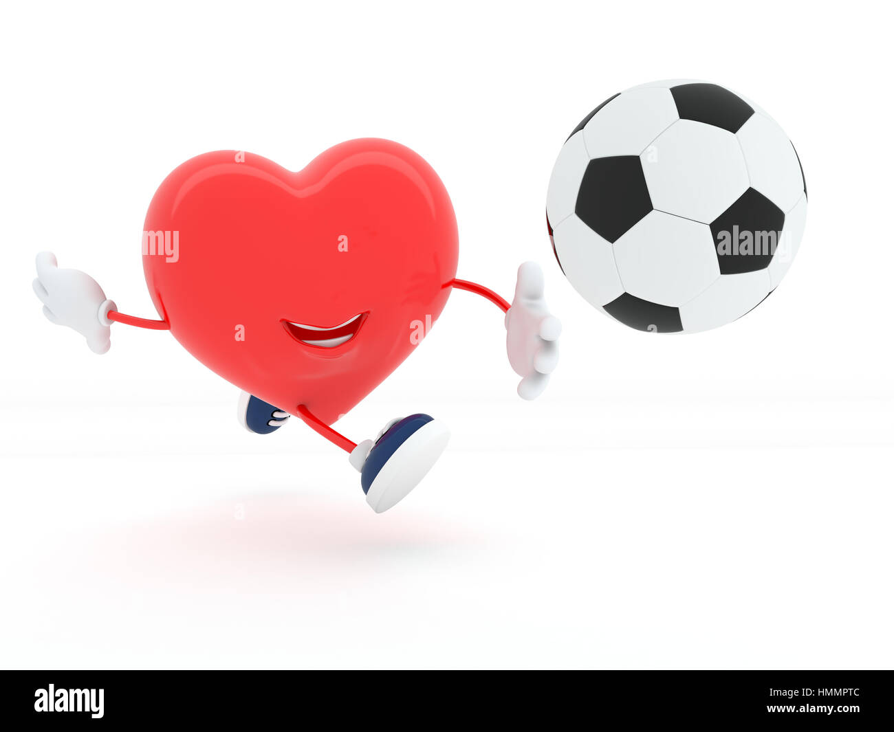 Heart football soccer ball illustration Cut Out Stock Images & Pictures ...