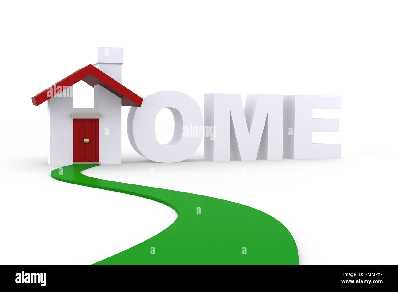 Word home 3d white hi-res stock photography and images - Alamy