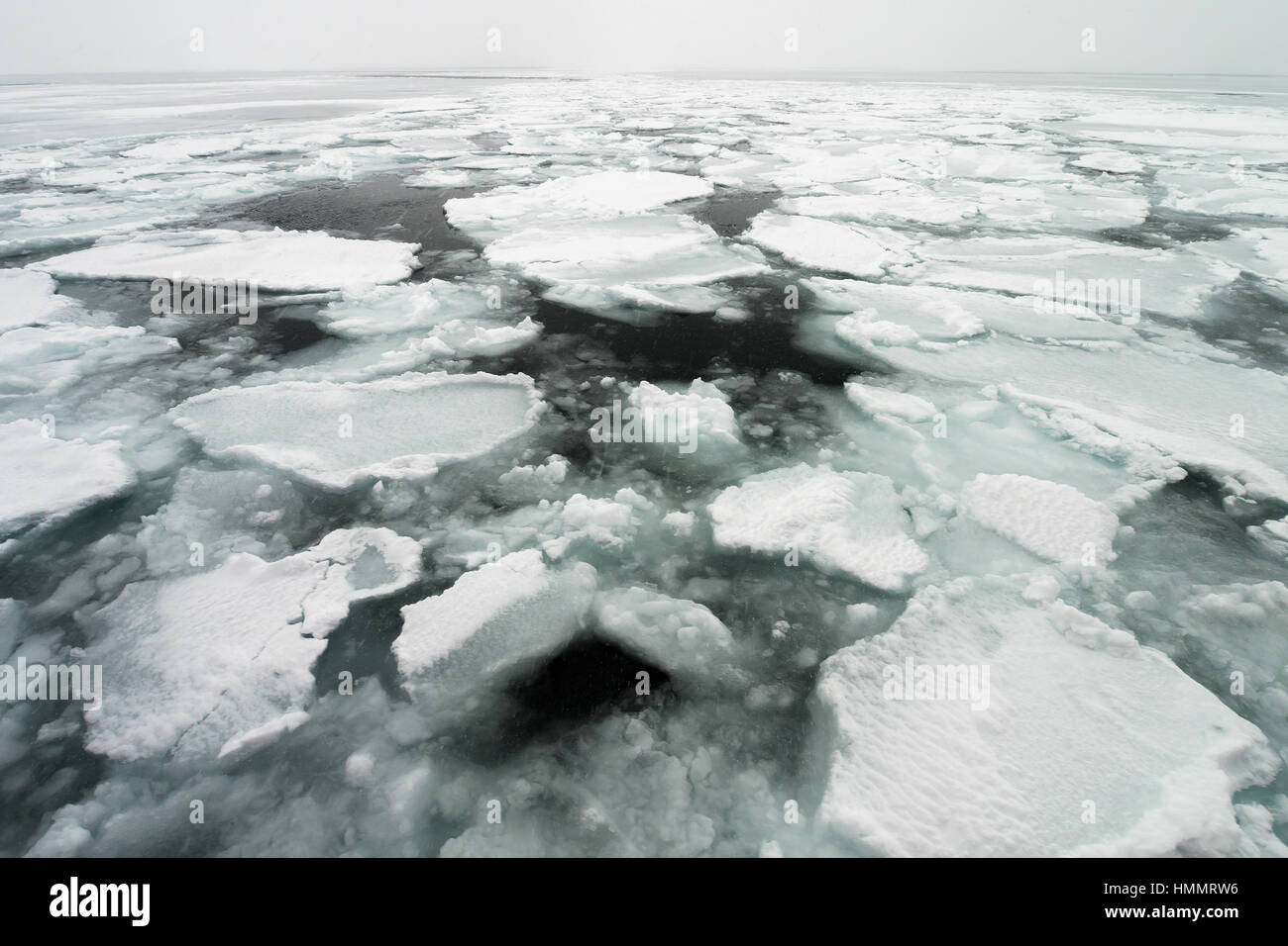 Drift Ice of Okhotsk Sea in Hokkaido, Japan Stock Photo - Alamy