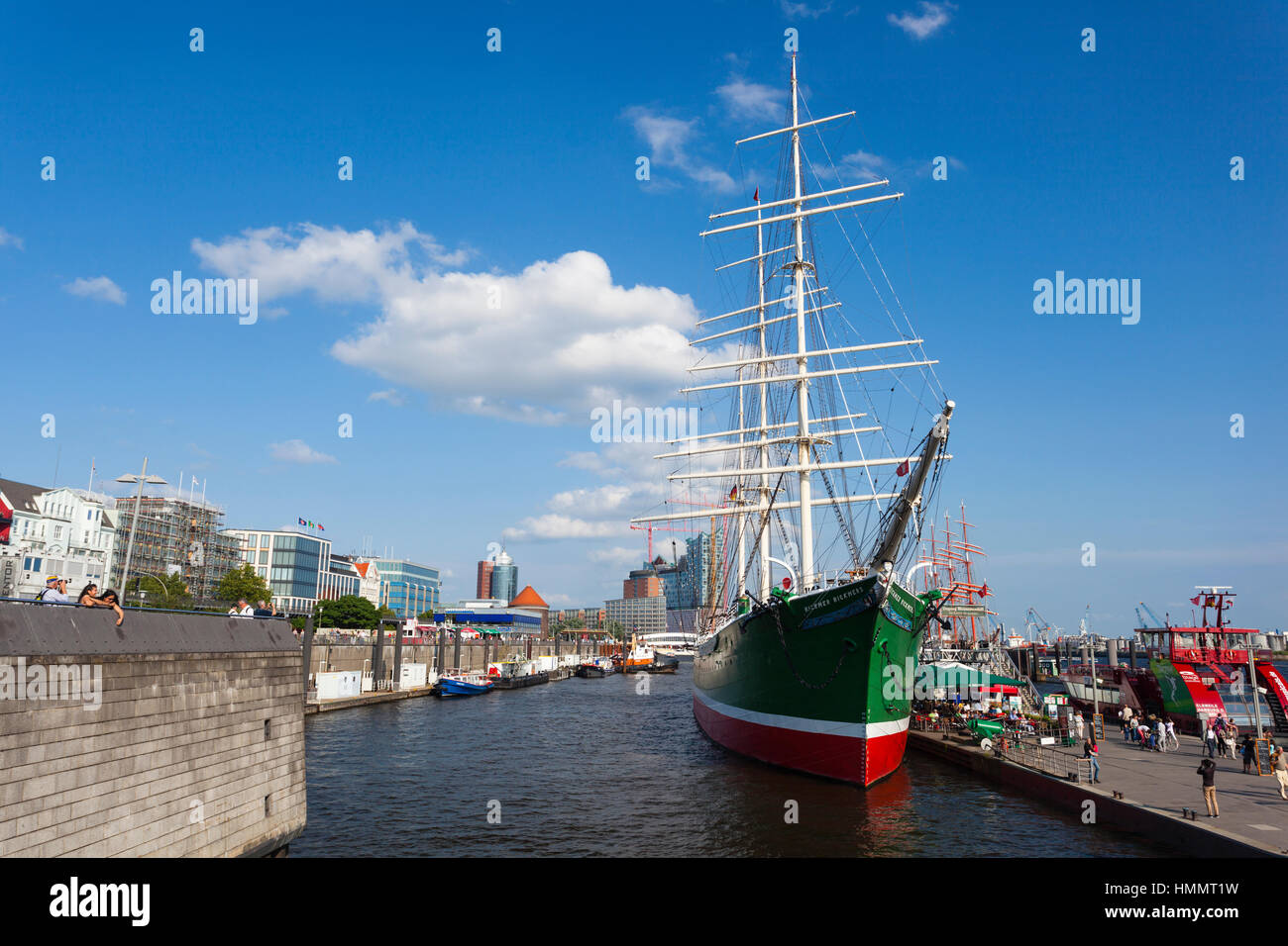 Hamburg, Germany - July 5: Rickmer Rickmers Museum Ship in Hamburg ...