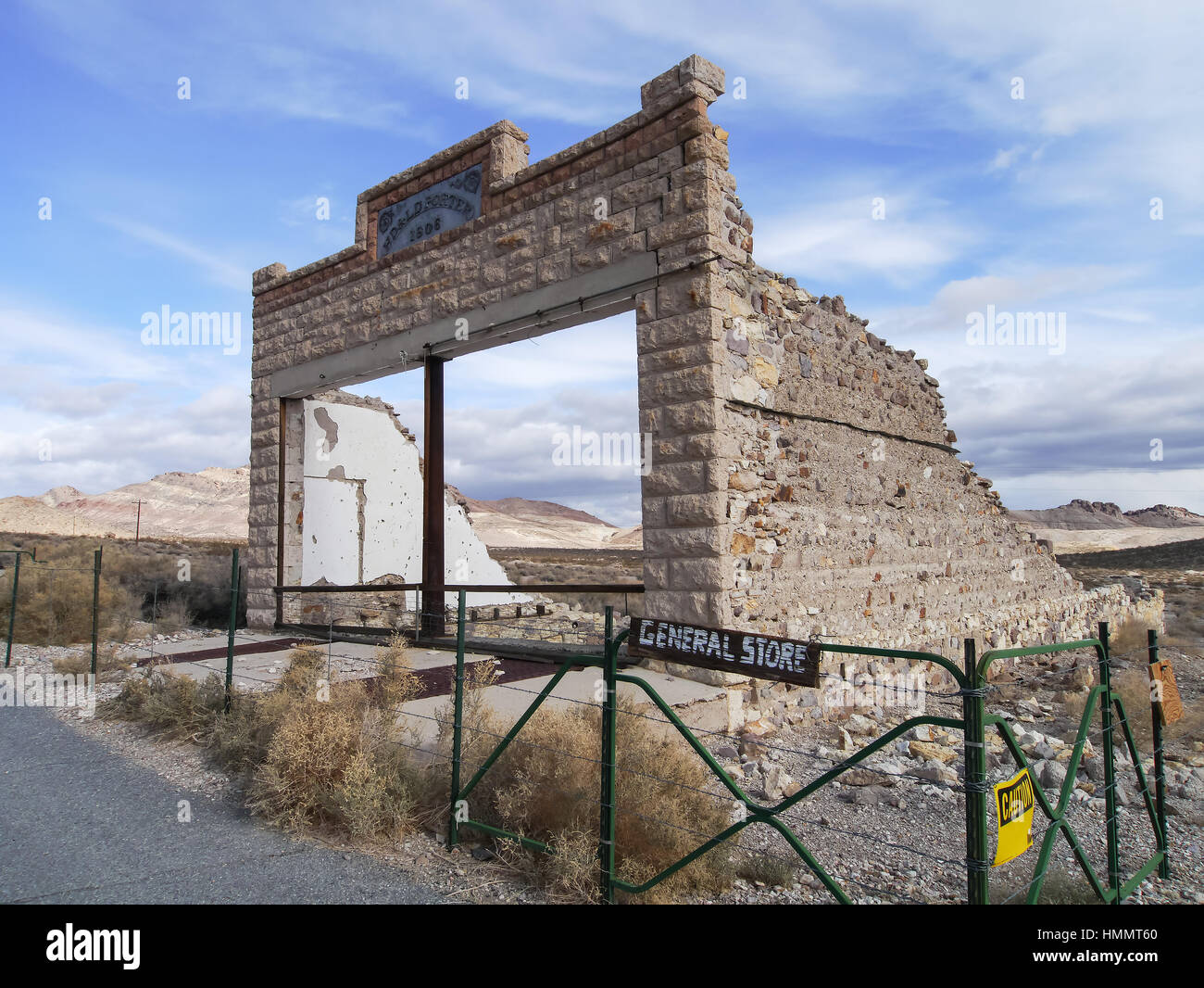 Abandoned general store at Rhyolite Ghost town in Nevada, United States ...
