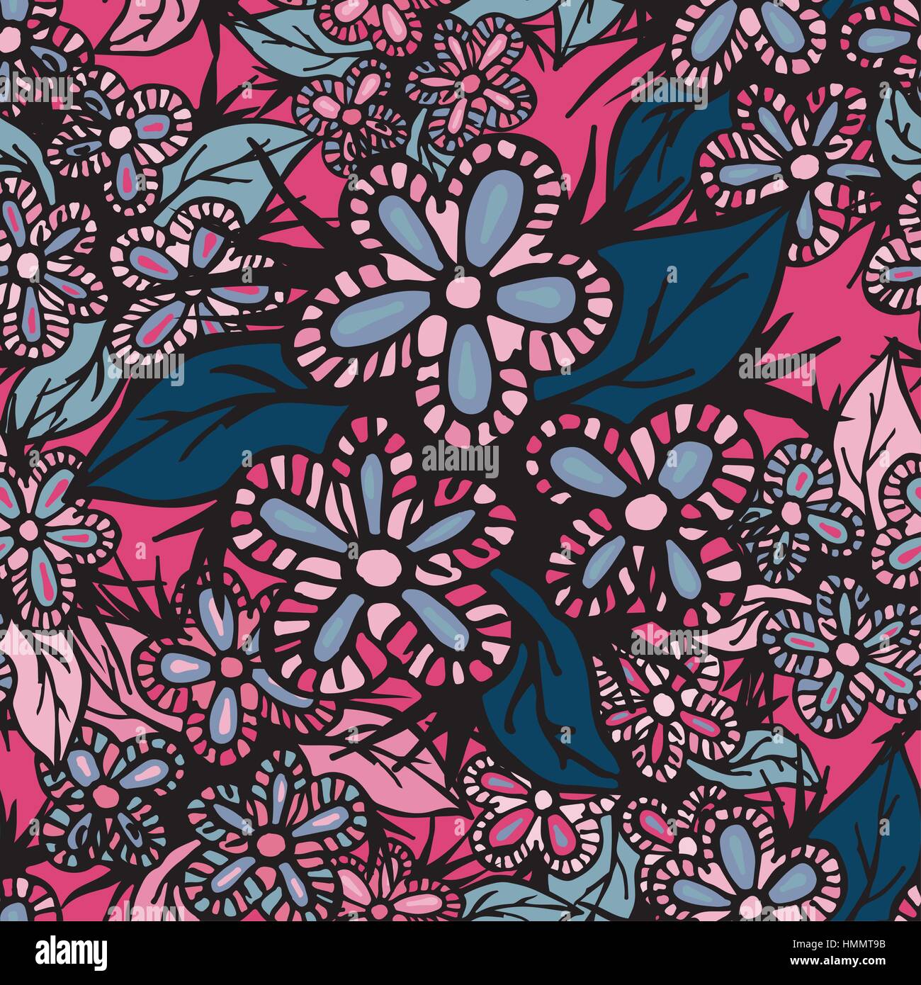 Boho Style Hand Drawn Seamless Pattern Stock Vector Image & Art - Alamy