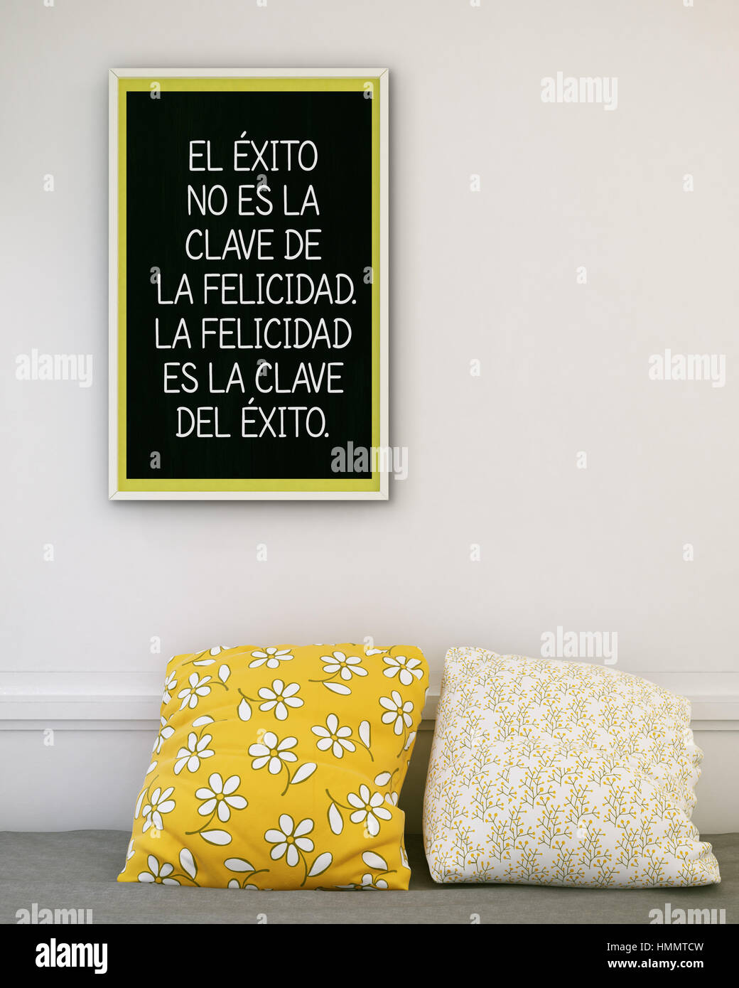 Inspirational motivating quote on picture frame Stock Photo - Alamy