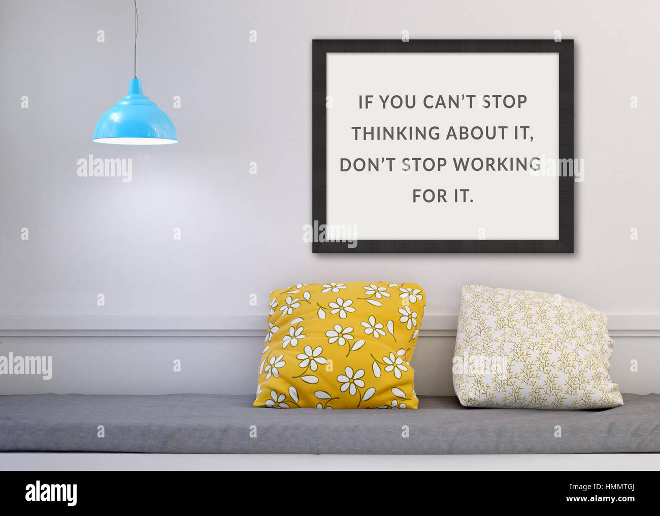Inspirational motivating quote on picture frame Stock Photo - Alamy