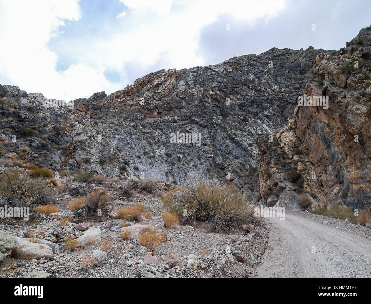 Landscape of Titus Canyon Road in Death Valley National Park ...