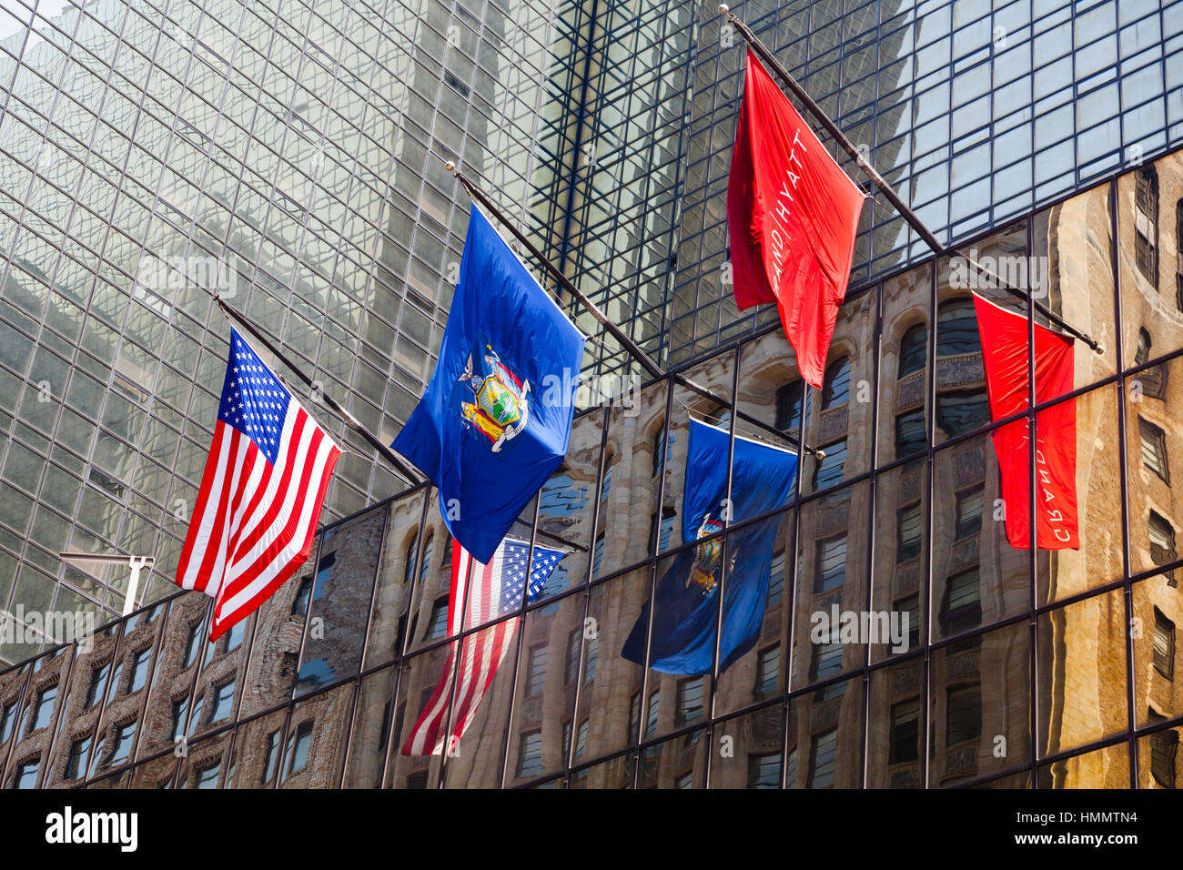 New York City - June 22: Grand Hyatt Hotel in Manhattan with colorful ...