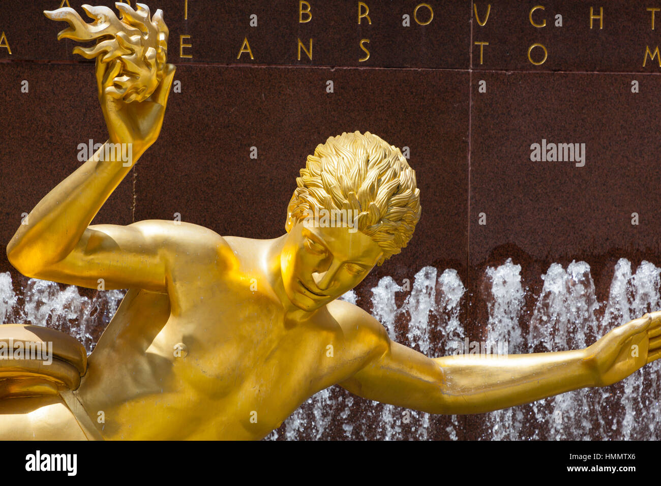 Gold statue of prometheus hi-res stock photography and images - Alamy
