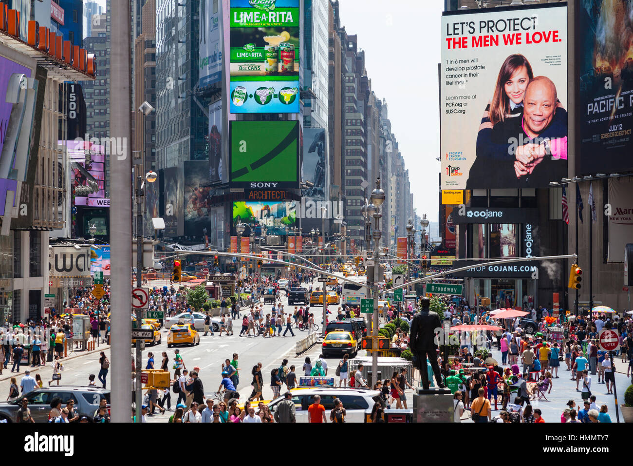 New York City - June 22: Times Square crowded with people in New York ...
