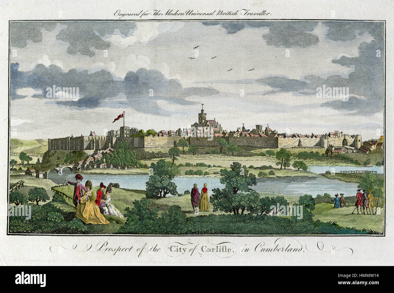 View of Carlisle City, England 1780 Stock Photo - Alamy