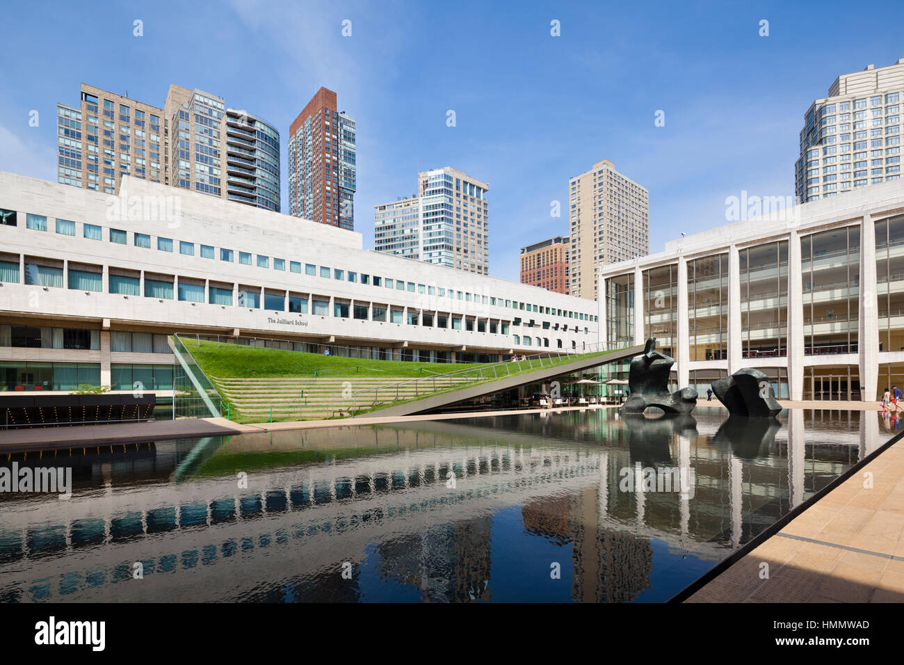 New York City - June 22: Paul Milstein Pool and Terrace at Lincoln ...